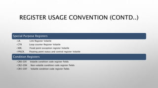 OpenPOWER Webinar : Power pc assembly language convention and ...