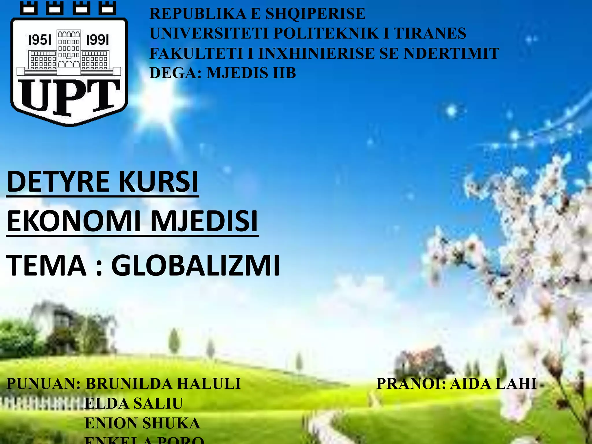 globalizm ppt (albanian ppt) best. | PPTX