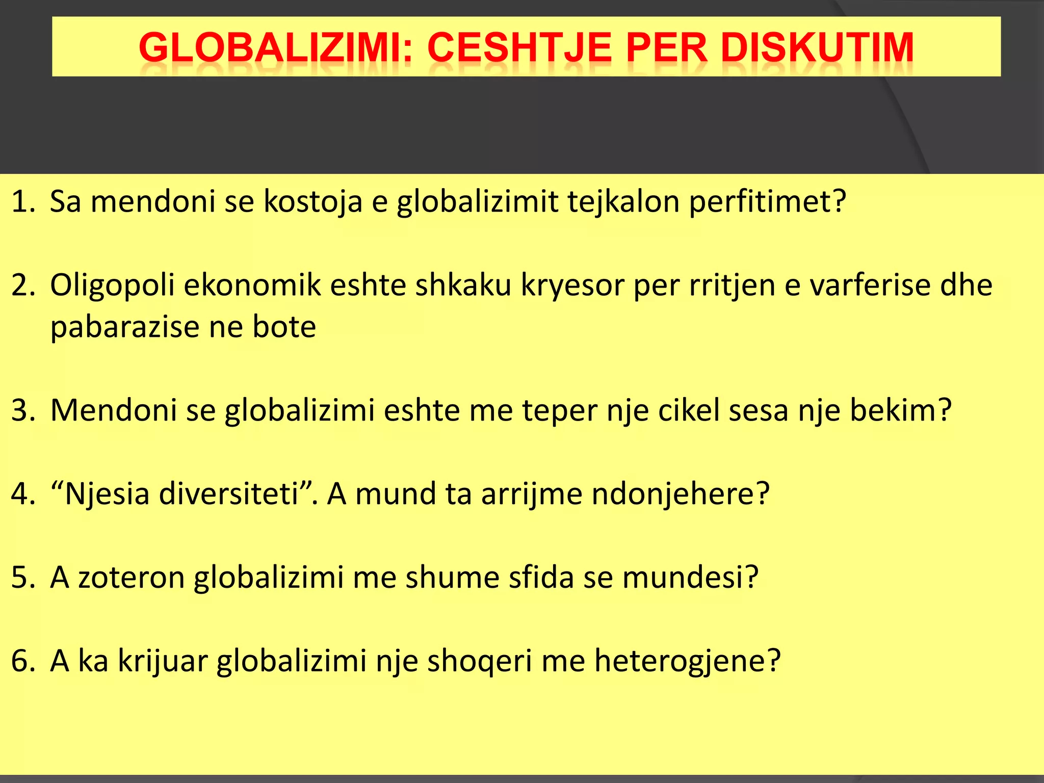 globalizm ppt (albanian ppt) best. | PPTX