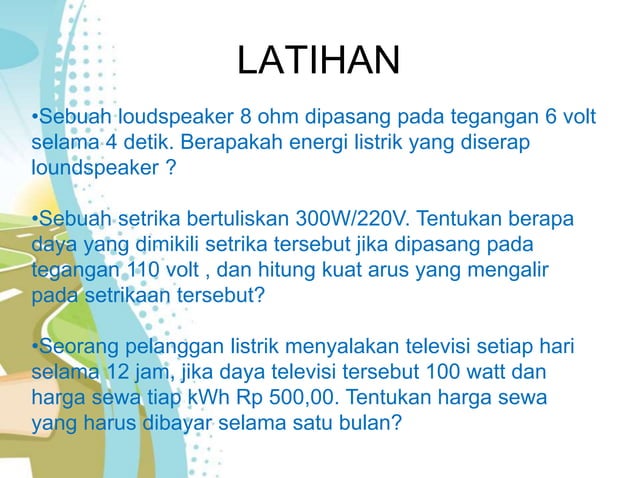 Energi dan Daya Listrik | PPTX