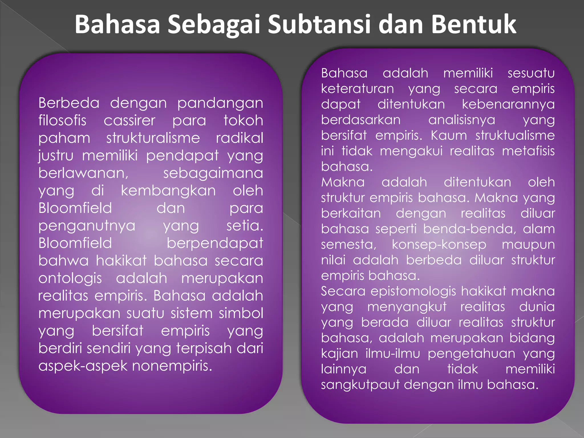 Filsafat Bahasa Pnd.Bhs dan Sastra Indonesia Smst.2 | PPTX