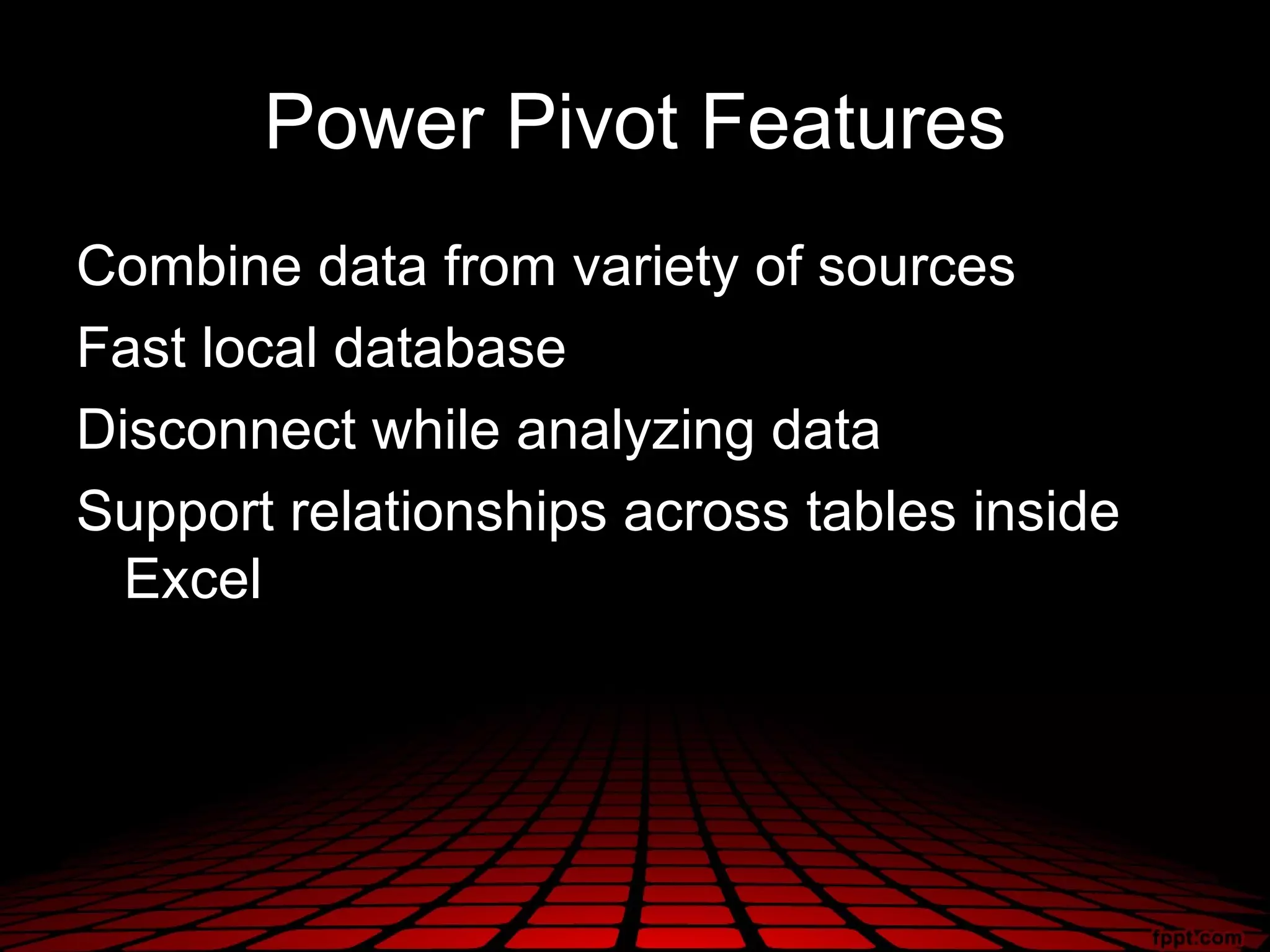Power pivot intro | ODP