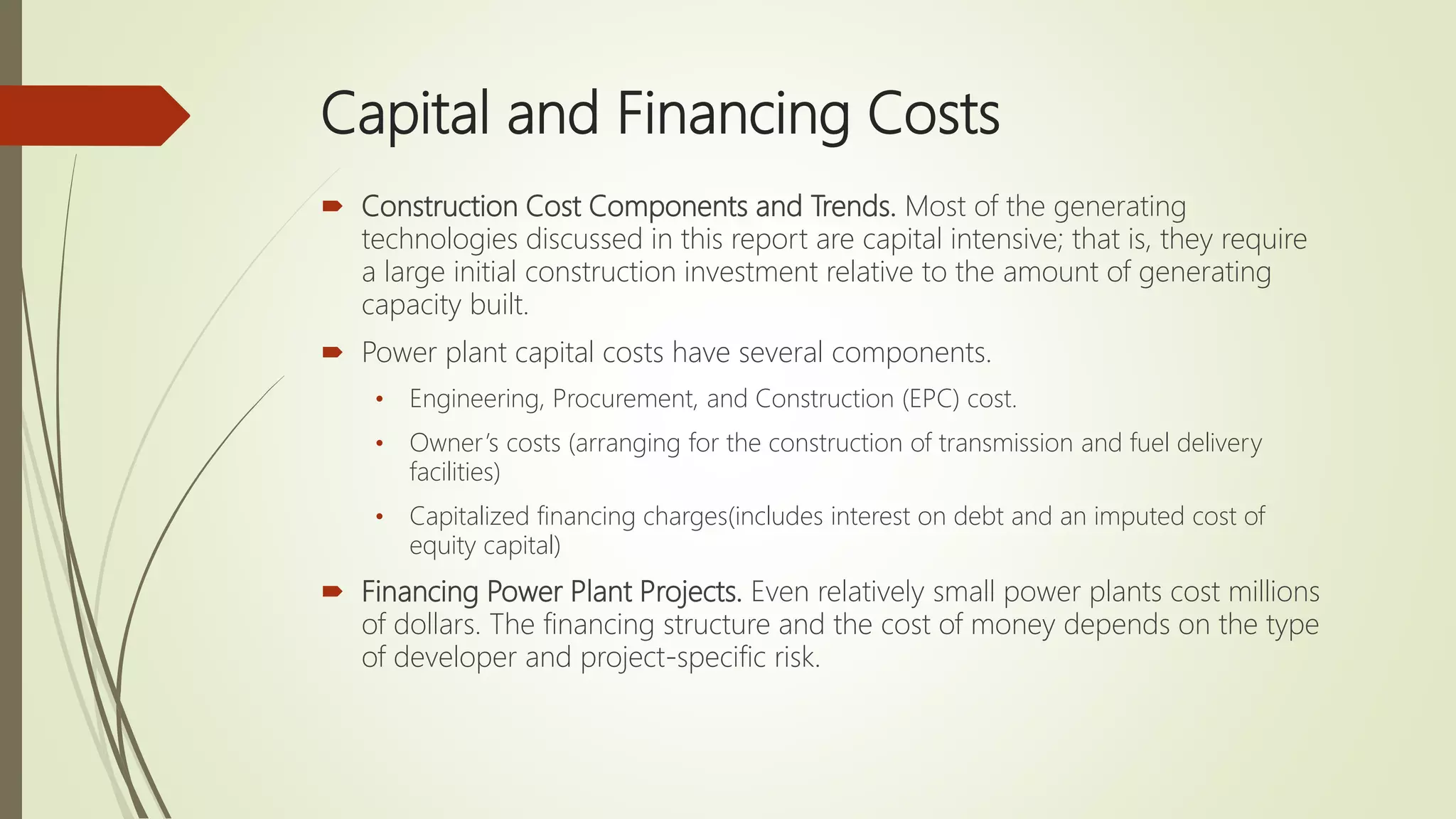 Power Plant cost & its site selection | PPTX