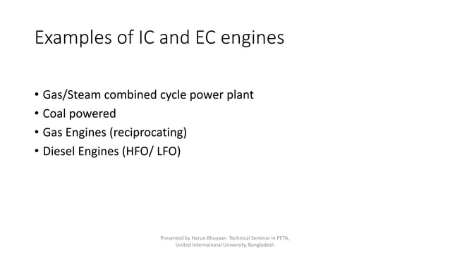 Power plant basics ic engines, boiler and turbine (hfo plants) | PPT