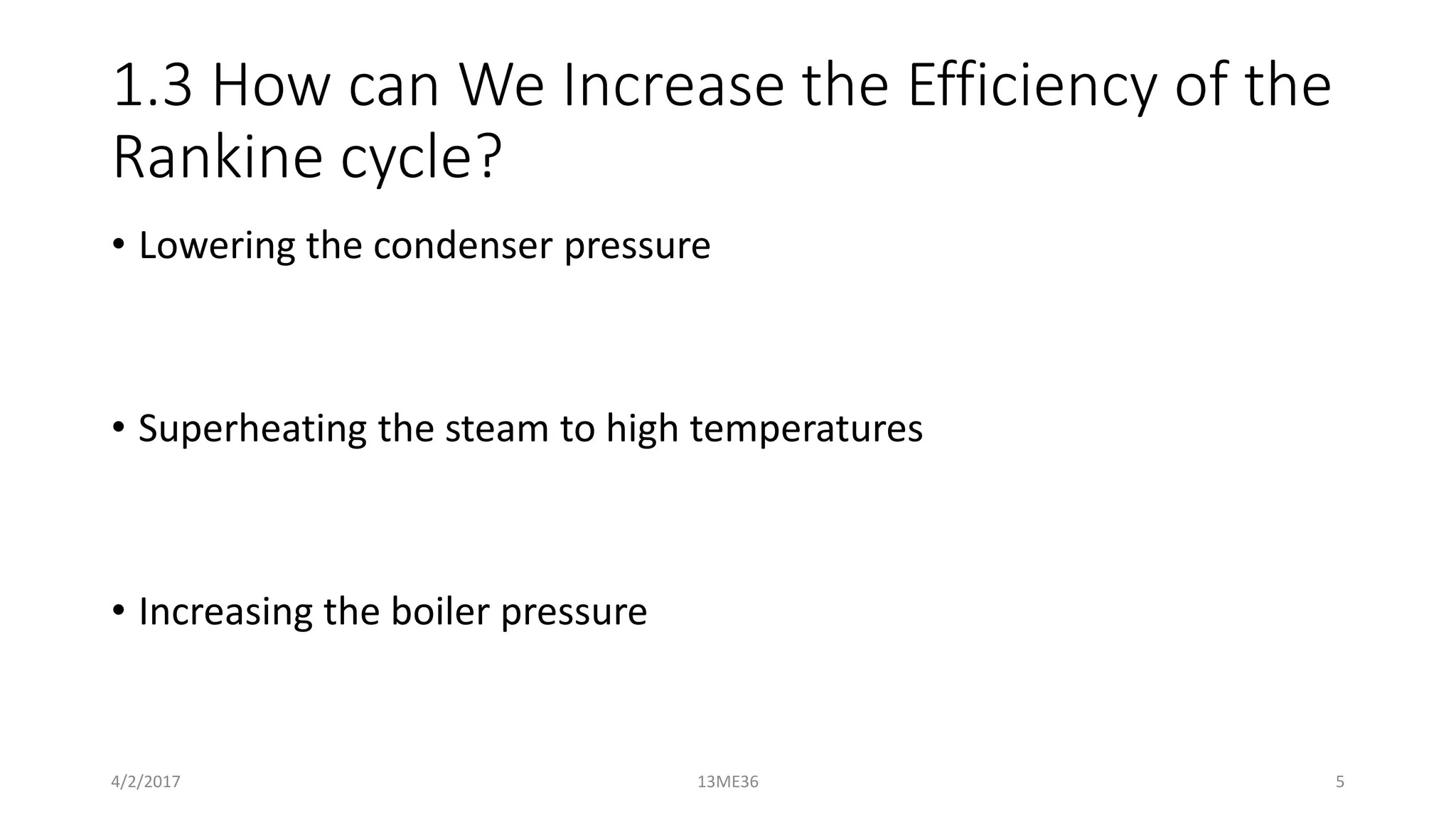 Conventional power plants__ Rankine cycle & boiler assessments | PPTX
