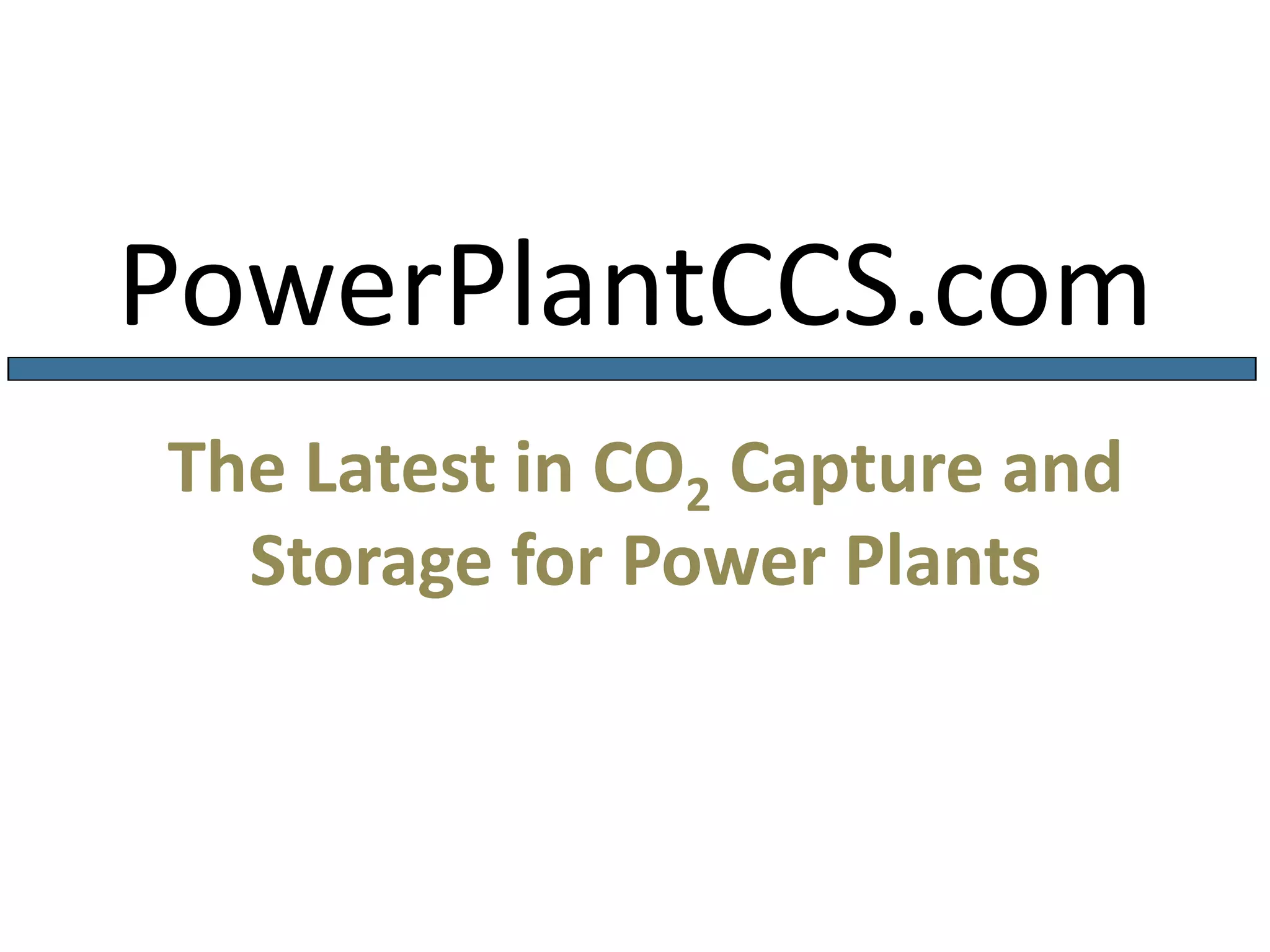 Power Plant CCS | PPTX