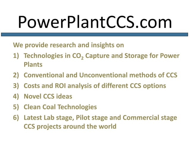 Power Plant CCS | PPTX
