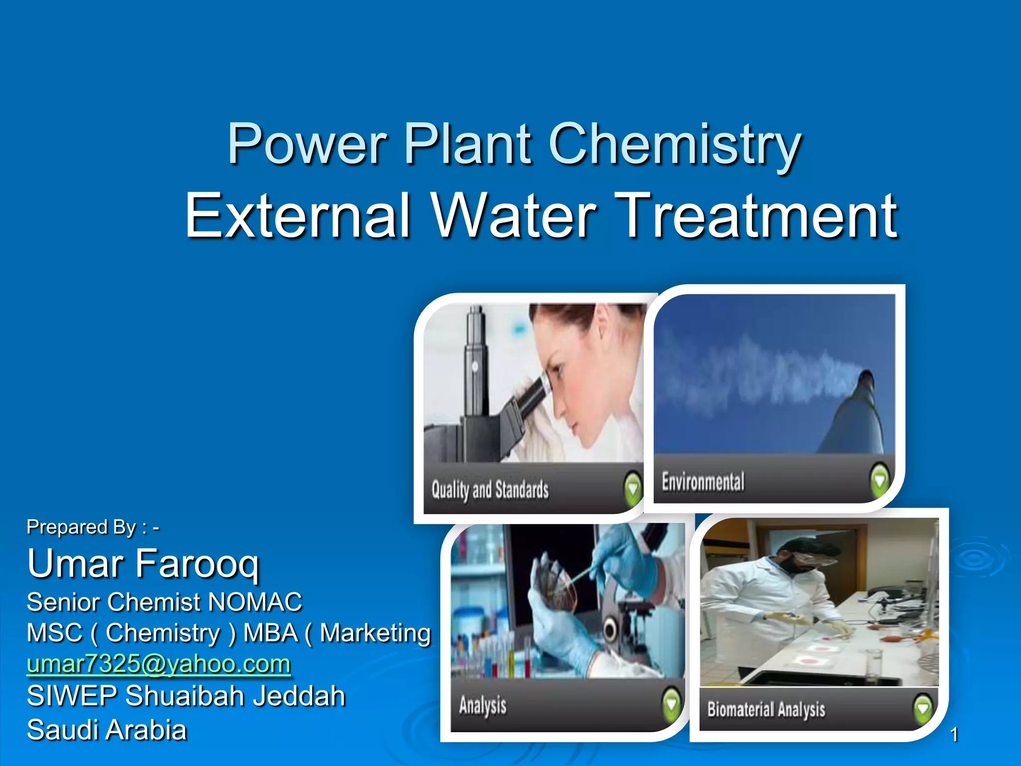 Power plant chemistry external water treatment | PPSX