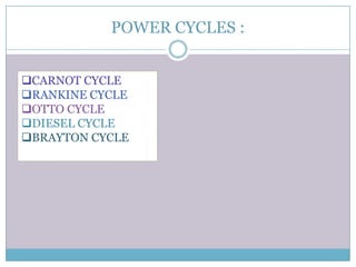 Power plant cycle | PPTX