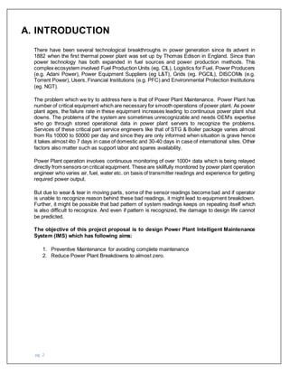 Power plant intelligent maintenance advisory system | DOCX