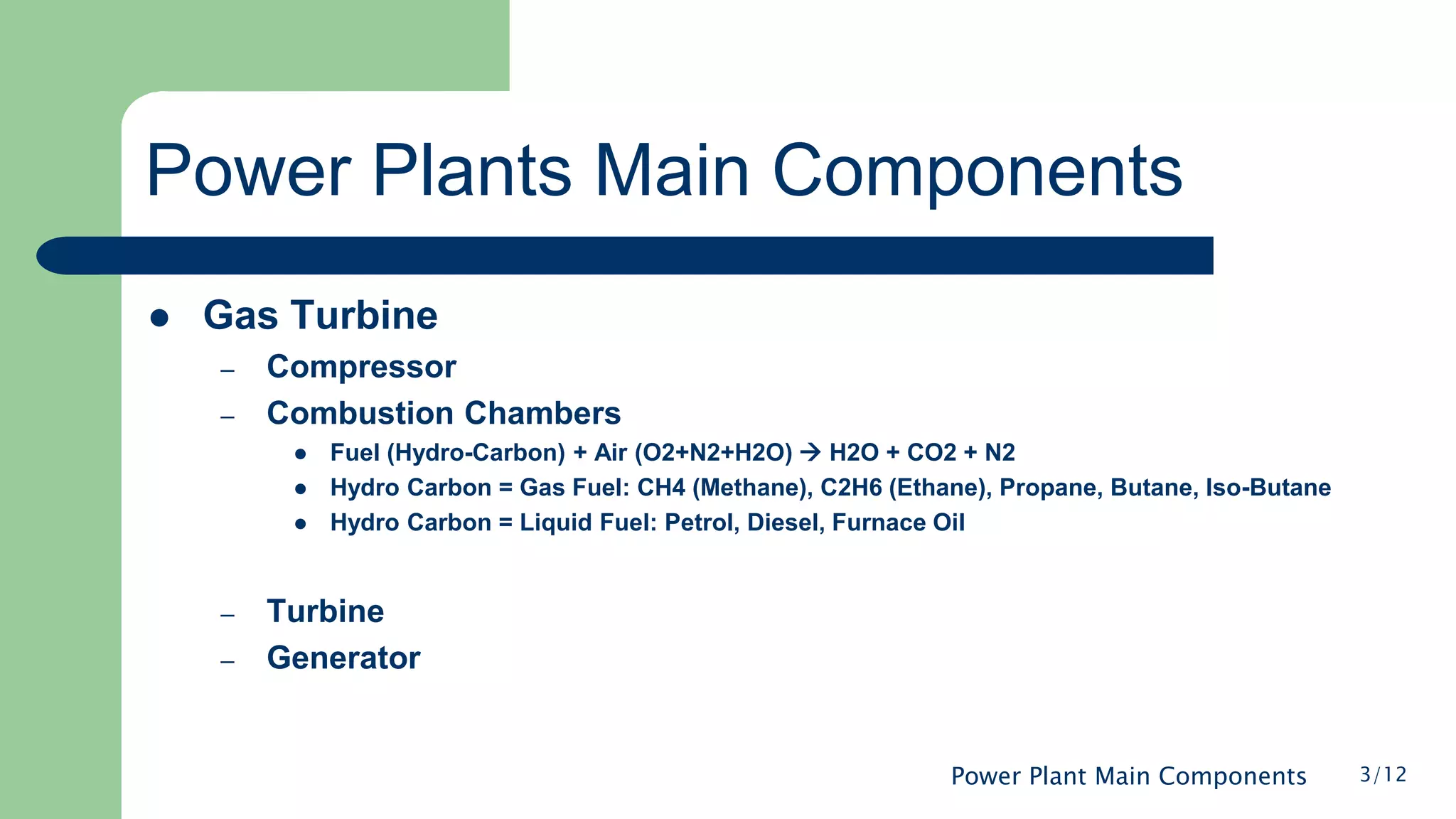 Power Plant main components 9HA GT.ppt | Chemistry | Science
