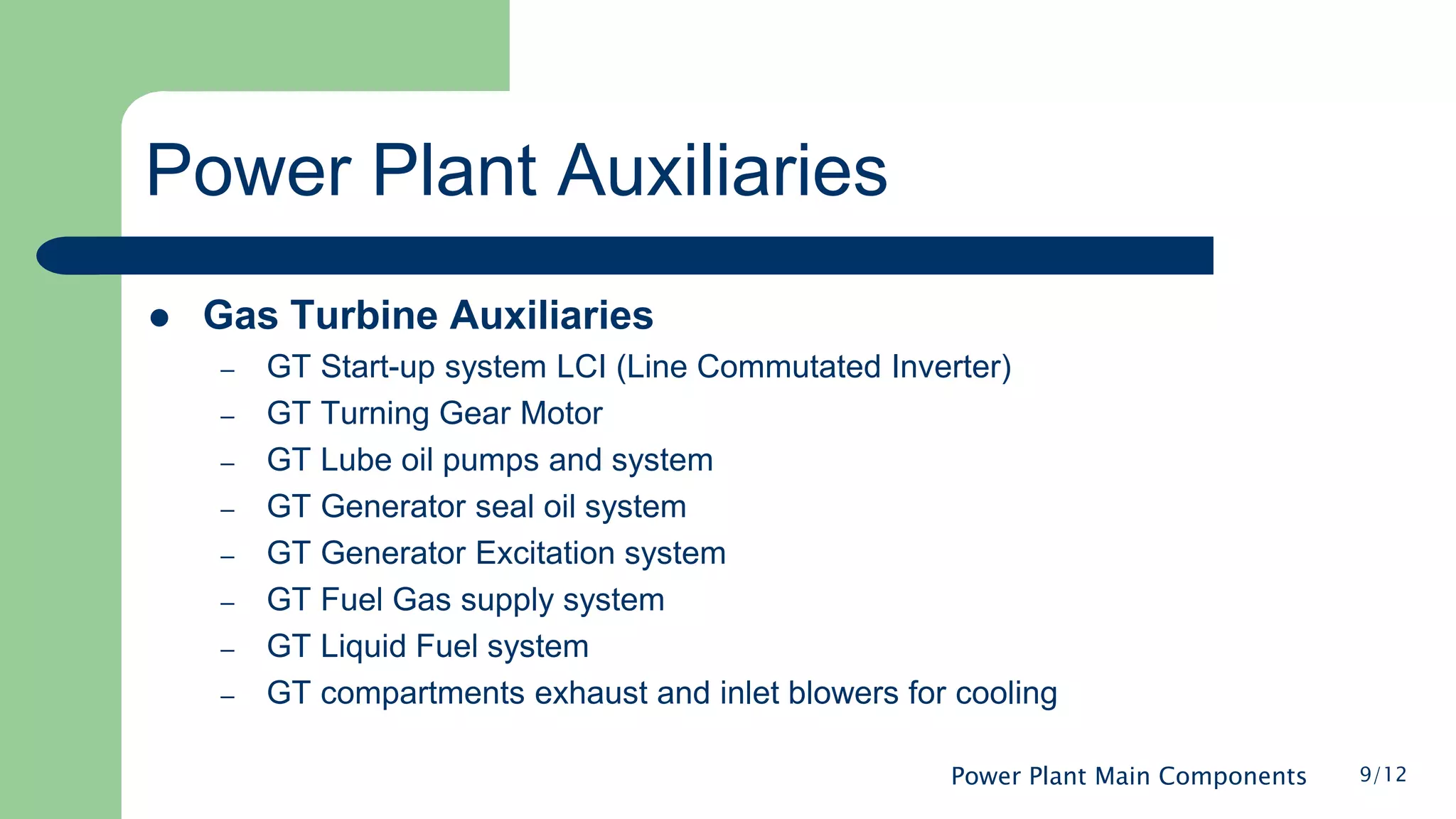Power Plant main components 9HA GT.ppt | Chemistry | Science