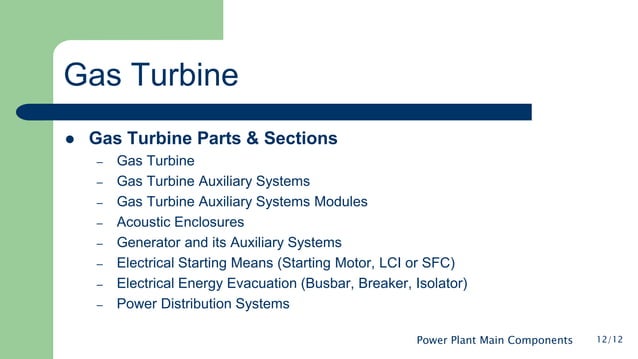 Power Plant main components 9HA GT.ppt | Chemistry | Science