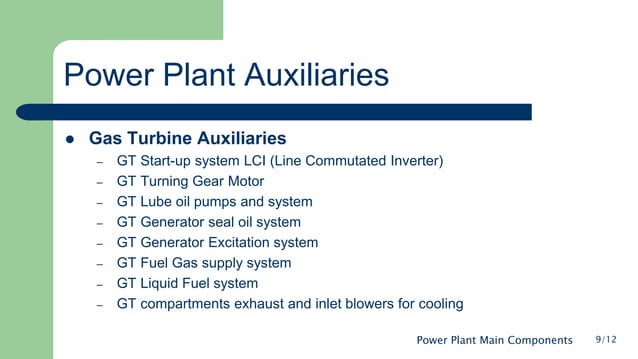 Power Plant main components 9HA GT.ppt | Chemistry | Science