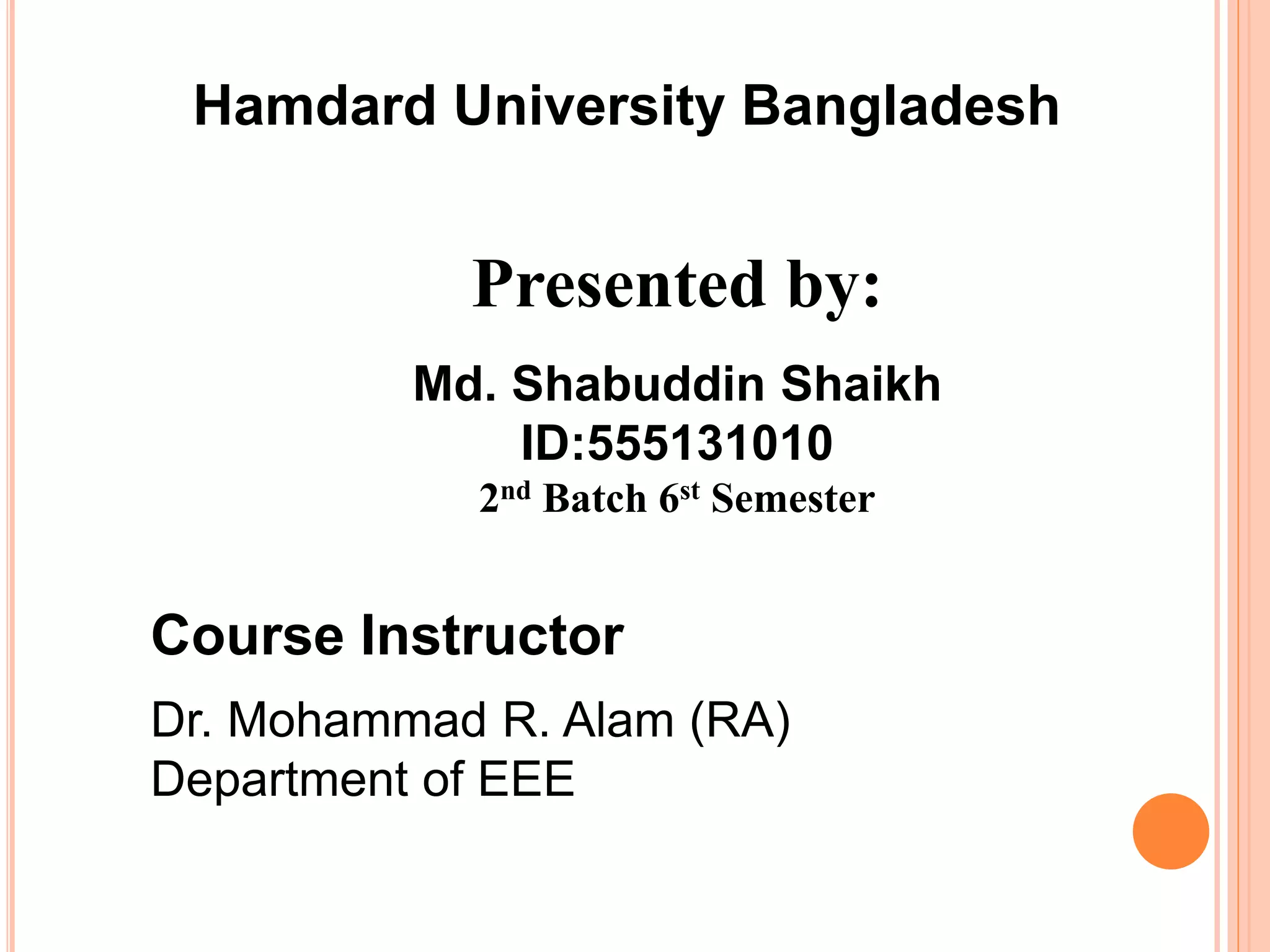 Protection Equipment in a Power Station | PPTX