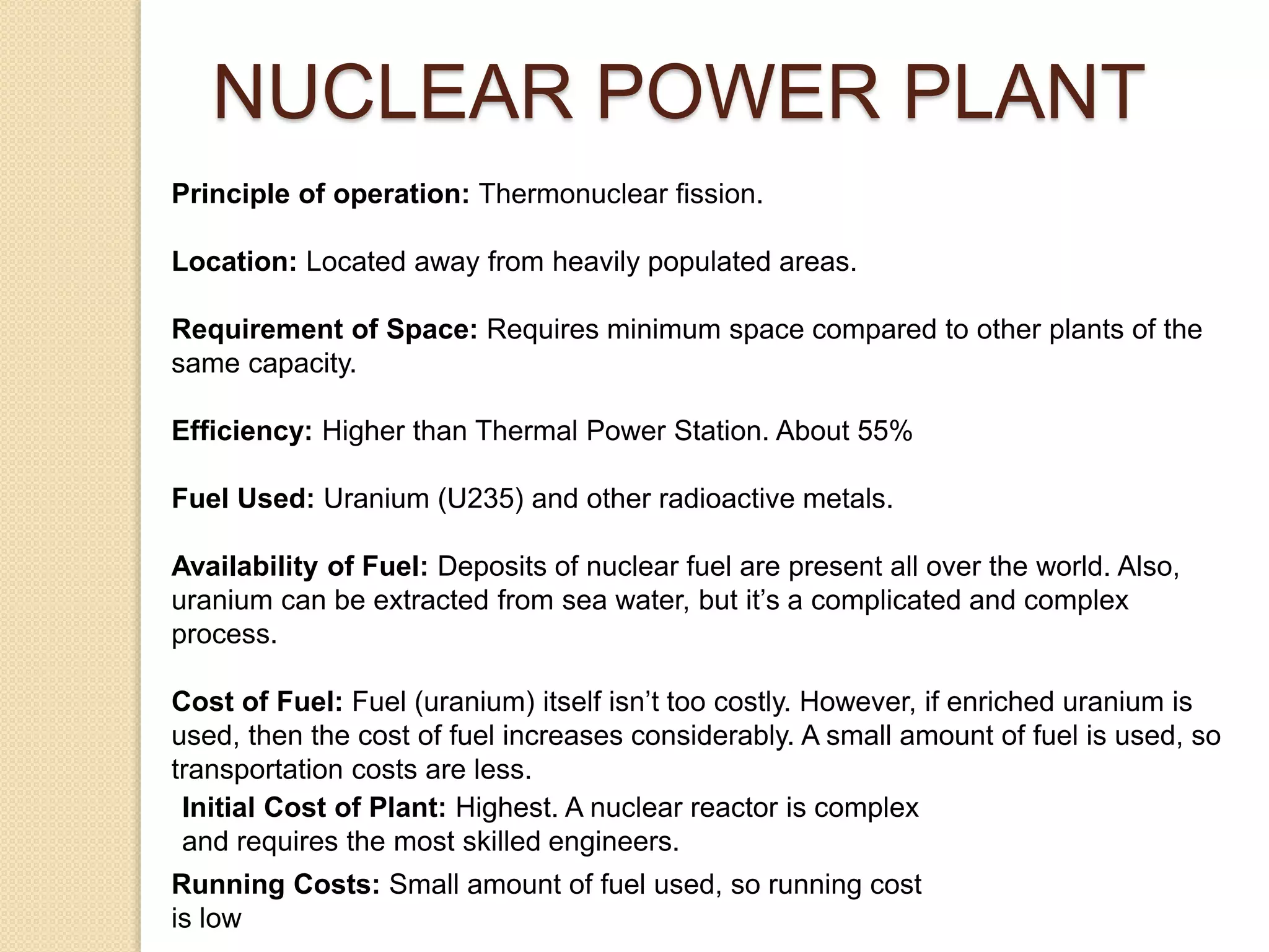 efficiency of various power plants | PPTX