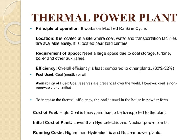 efficiency of various power plants | PPTX