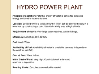 efficiency of various power plants | PPTX