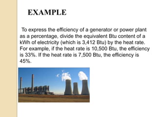 efficiency of various power plants | PPTX