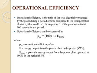 efficiency of various power plants | PPTX