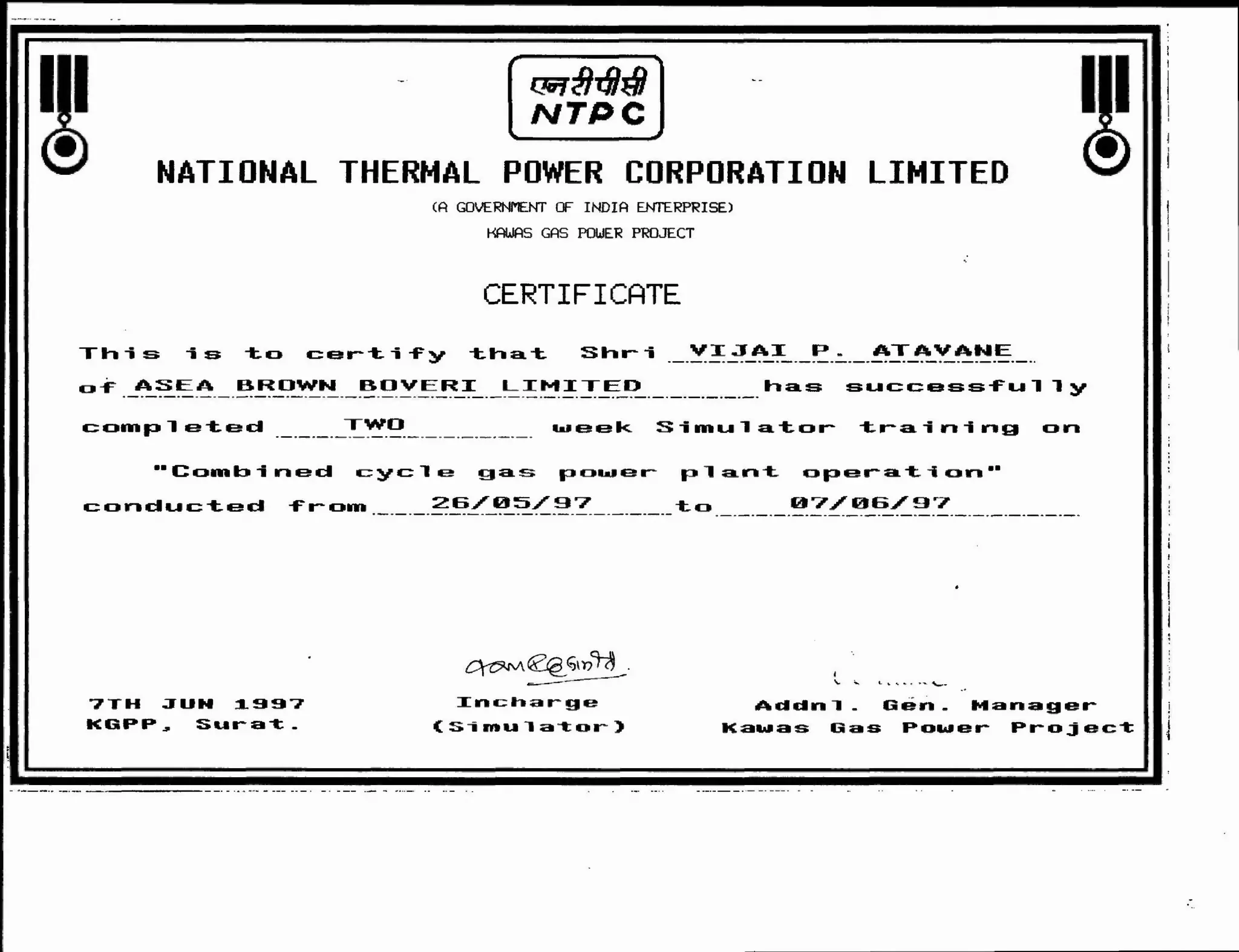 Power Plant Training Certificates | PDF