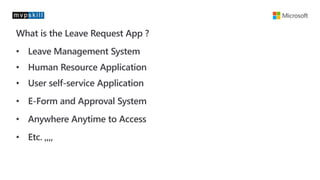 [PowerAppAtWork] Leave Request Automation 101 | PDF