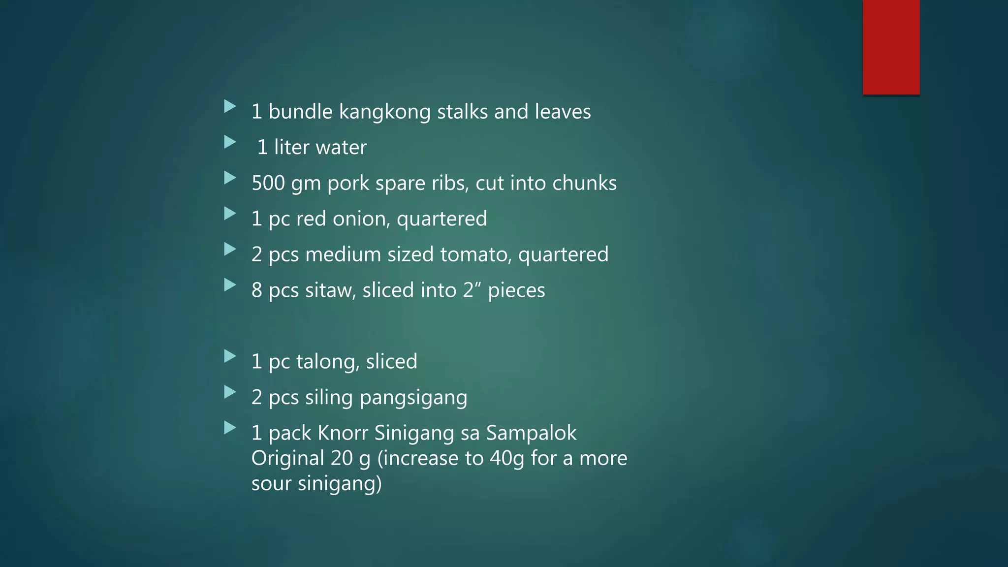 Sinigang na Baboy ni Clang With Magic Sarap | PPTX