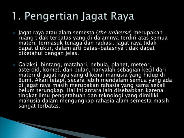 Powerpoin matery jagat raya | PPT