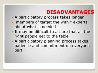 Power poin participatory approach | PPTX