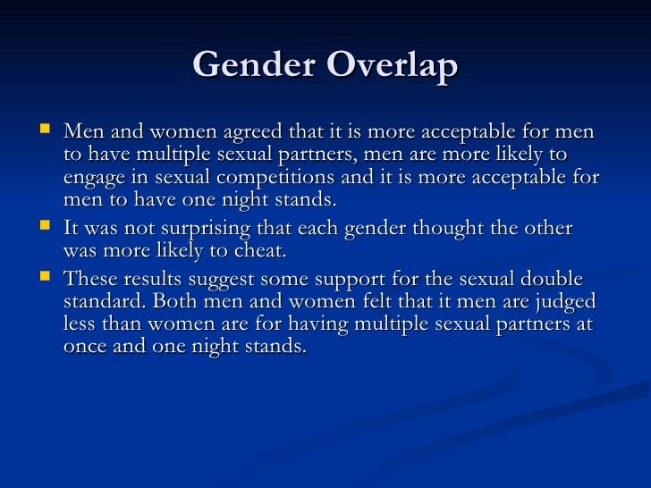 The Sexual Double Standard