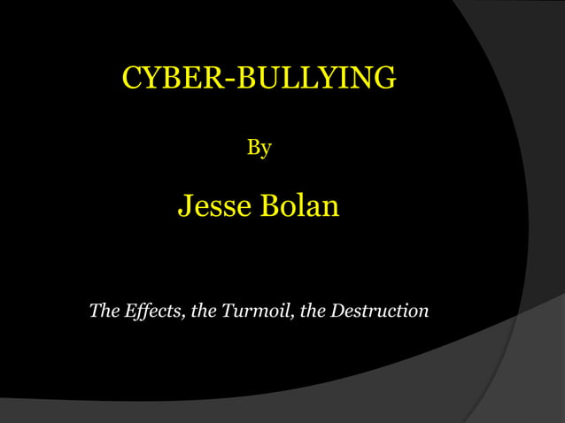 Power Point Cyber-bullying | PPTX