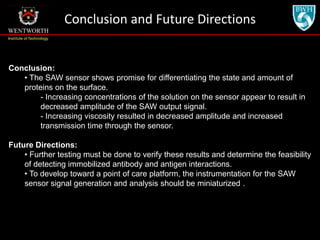 Surface Acoustic Wave Sensor for Protein Detection | PPTX