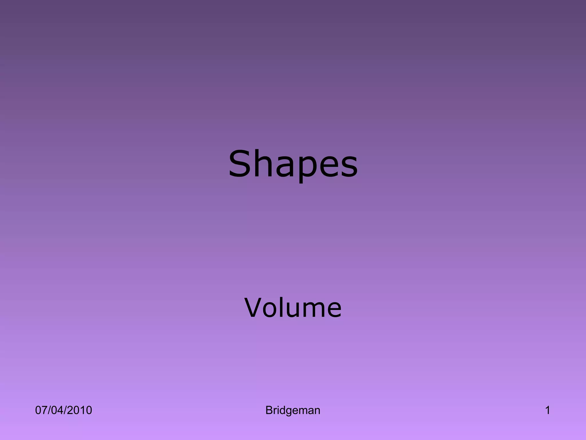 Volume Powerpoint | PPT