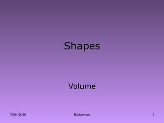 Volume Powerpoint | PPT