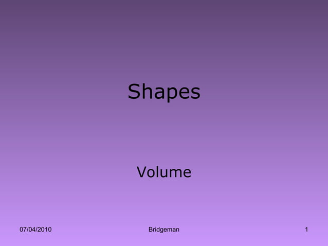 Volume Powerpoint | PPT