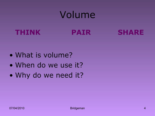 Volume Powerpoint | PPT