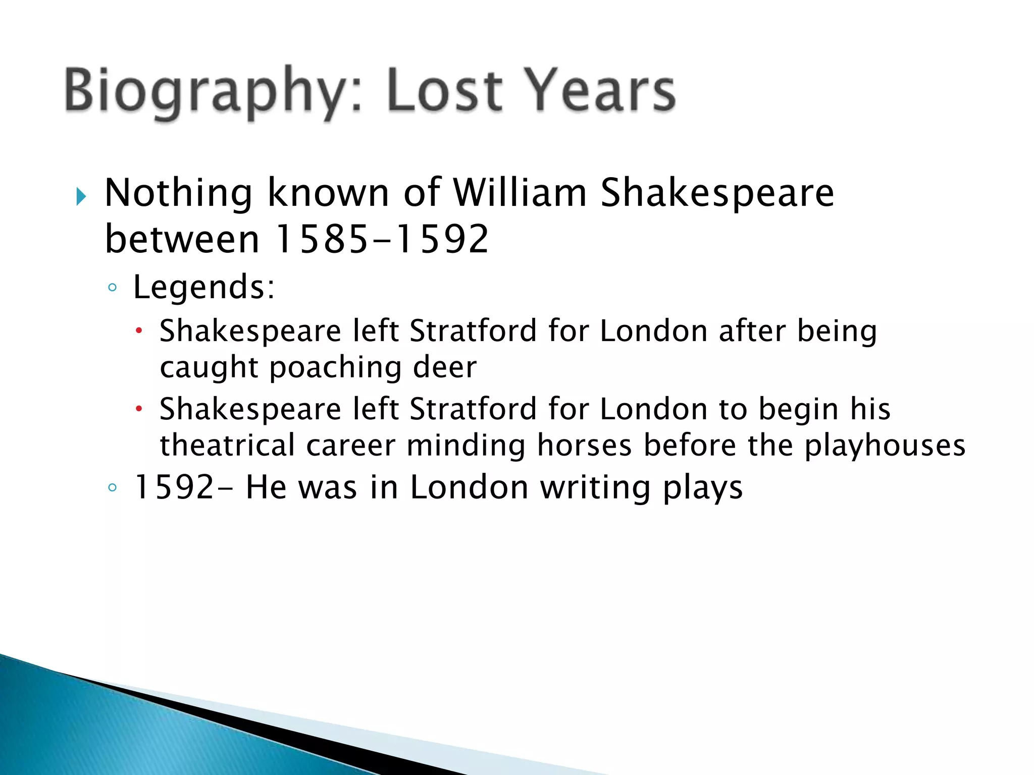 William Shakespeare's Crib | PPTX