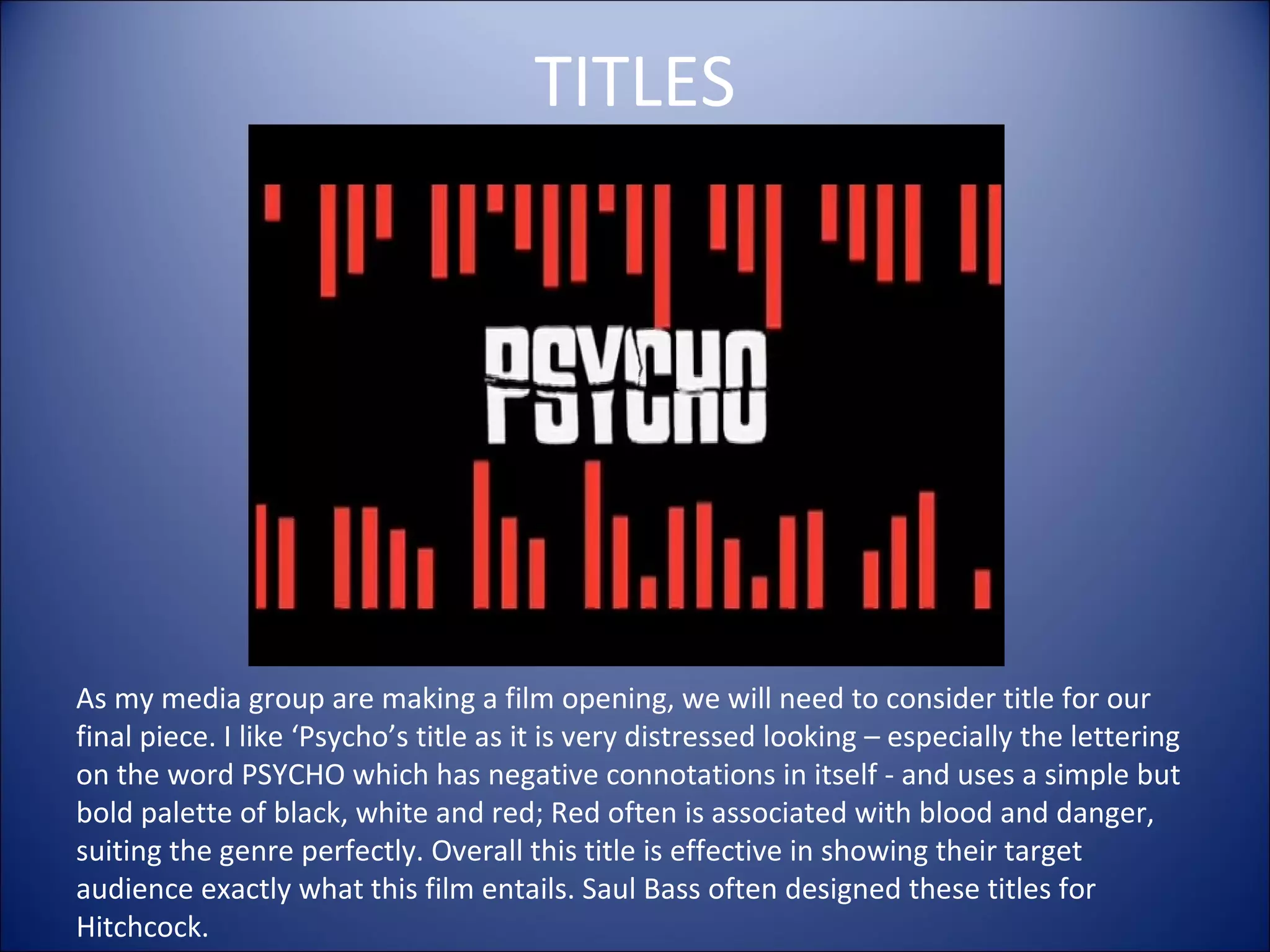 Alfred Hitchcock analysis | PPT