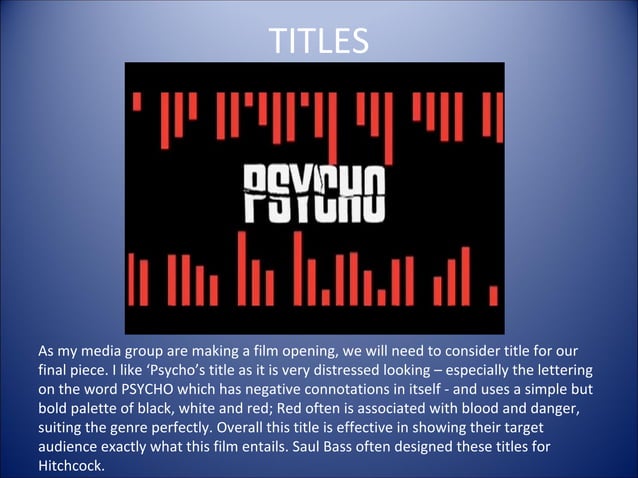 Alfred Hitchcock analysis | PPT