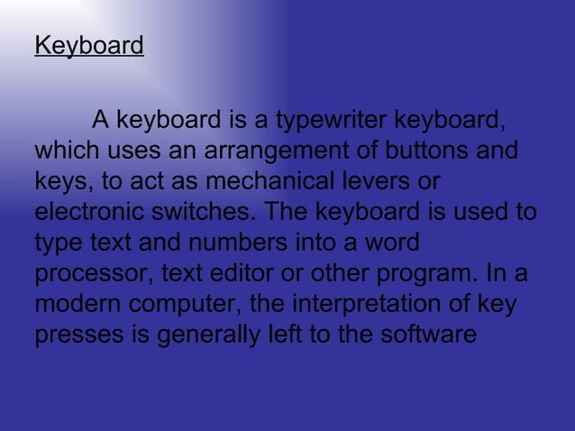 Power point | PPT | Computer Peripherals | Computing