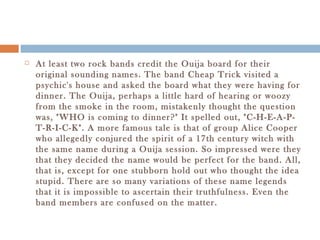 Ouija Presentation | PPT