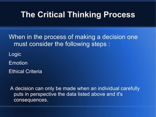 Critical Thinking | ODP
