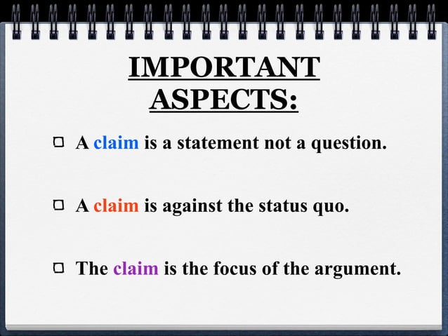The 3 Claims | KEY | Political Issues & policy | Politics