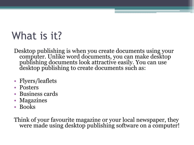 Desktop Publishing | PPTX | Desktop Publishing | Computer Software and Applications