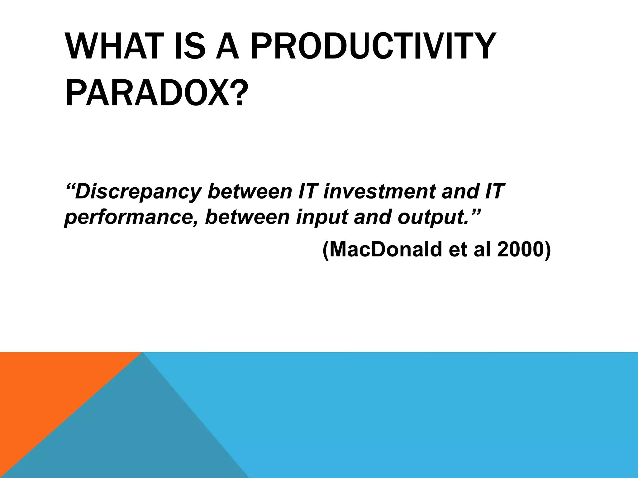Beyond The Productivity Paradox | PPTX