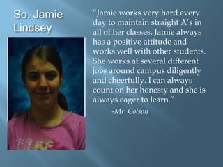 Addison January Students of the Month | PPT
