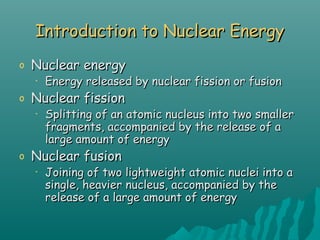 Nuclear Energy Lecture | PPT