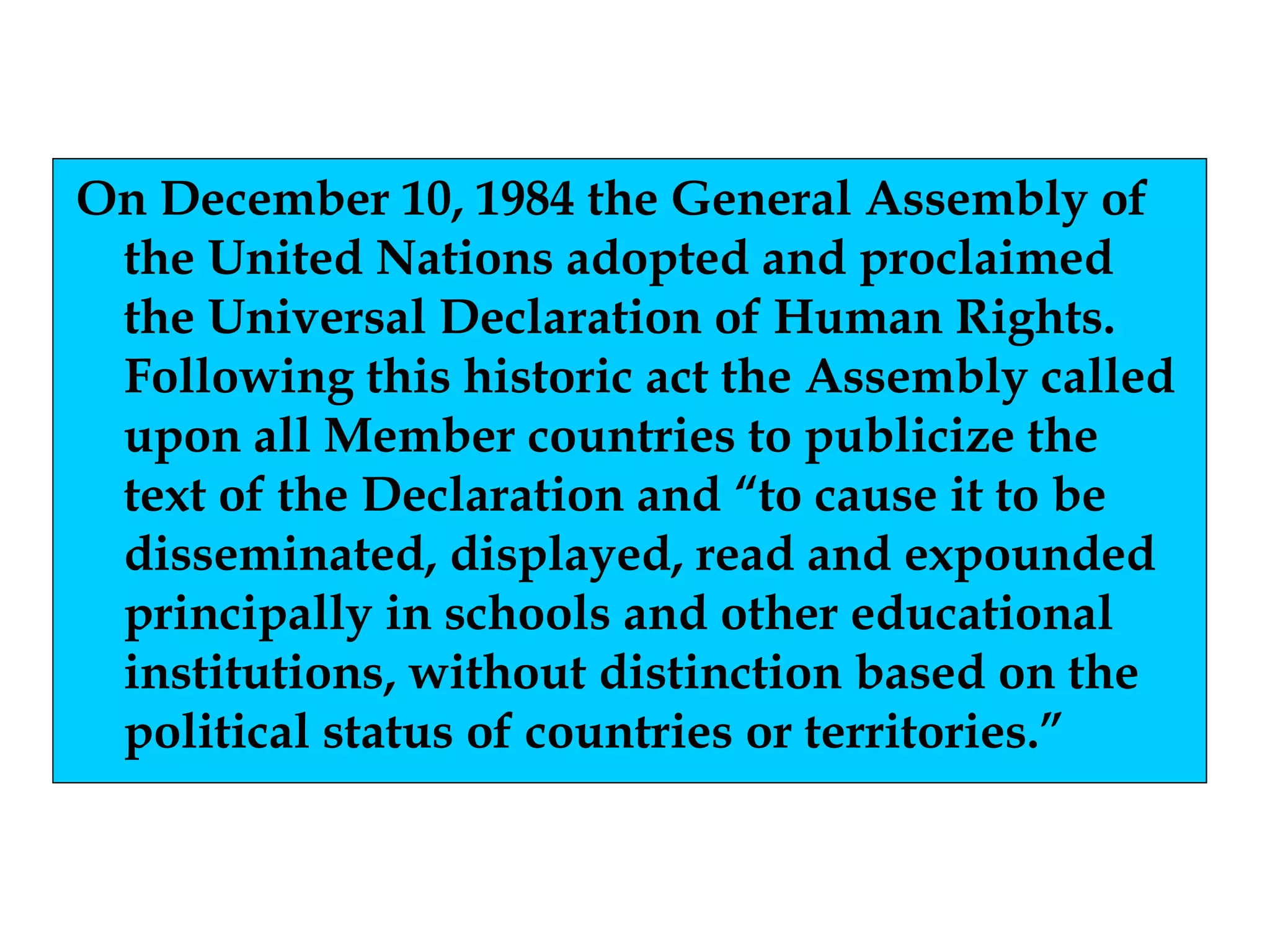 Human Rights Presentation | PPT