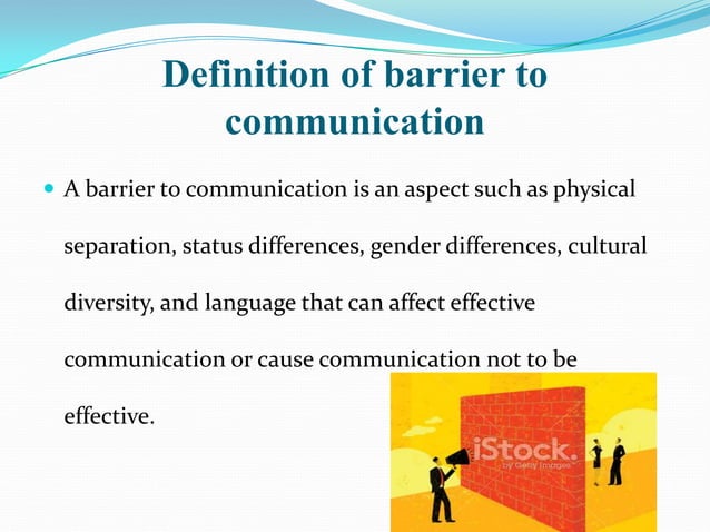 Powerpoint slides on barriers to effectice communication | PPTX