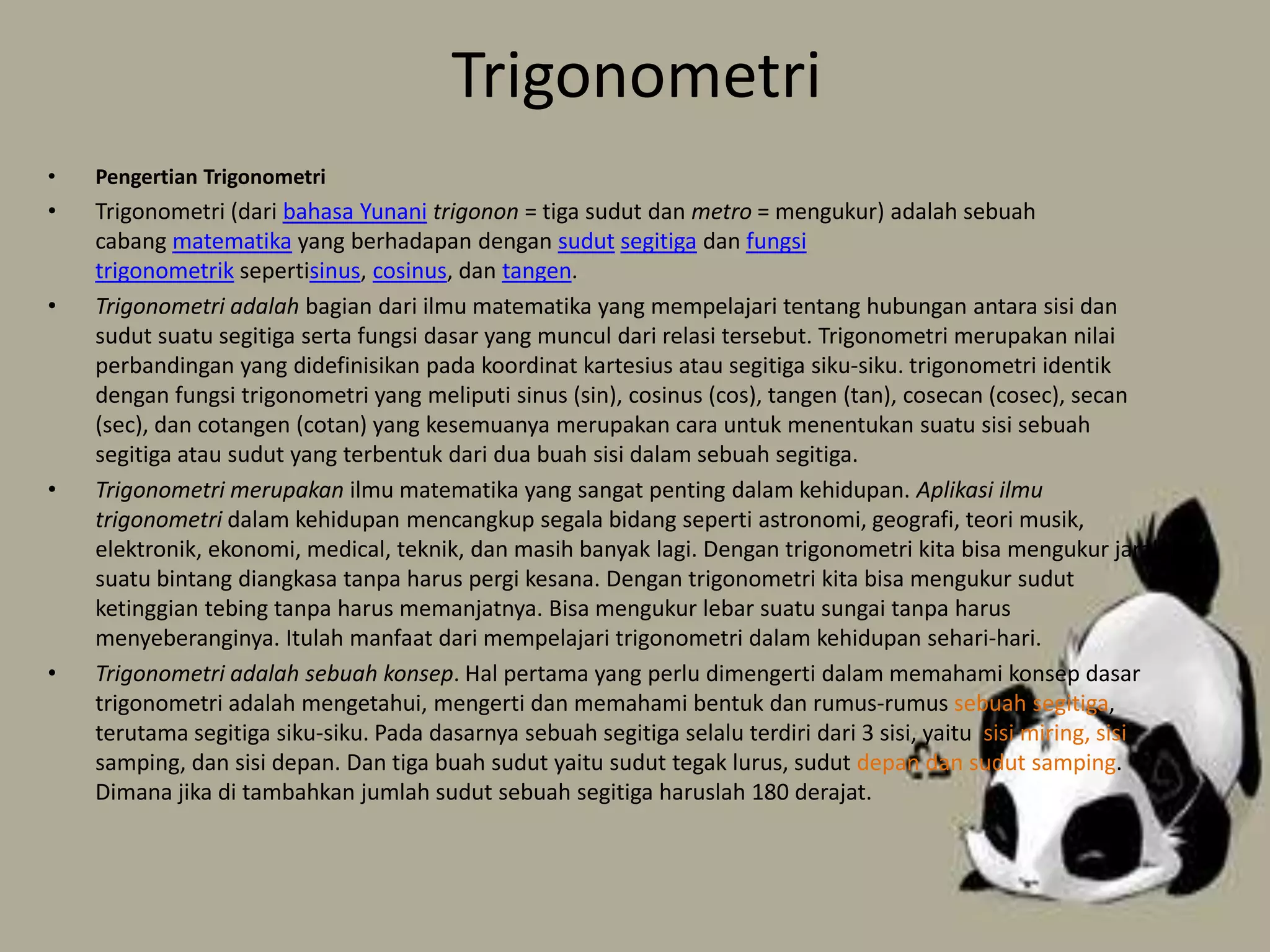 trigonometri Powerpoint | PPTX